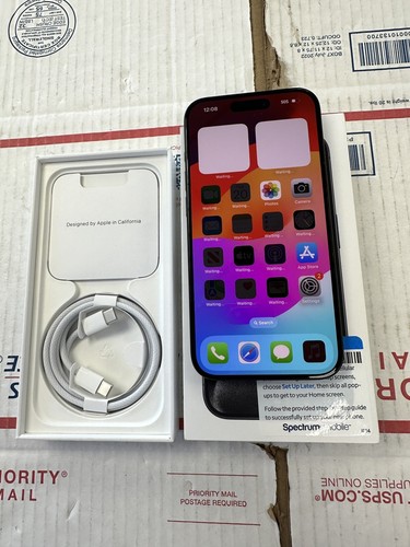 Apple iPhone 15 Pro eSIM 128GB Black MTQM3LL/A SPECTRUM SIM LOCKED | eBay