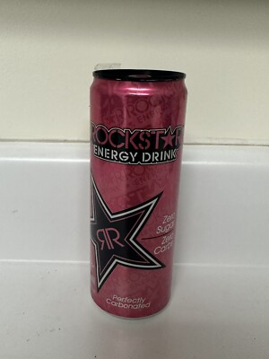 Rare Pink Rockstar Energy Perfectly Carbonated 12 Oz Can With Straw ...