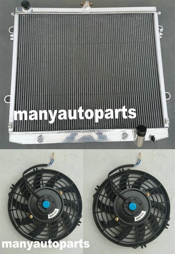 Aluminum radiator + 2x fans for Land Cruiser 200 Series 4.7L V8 Petrol ...