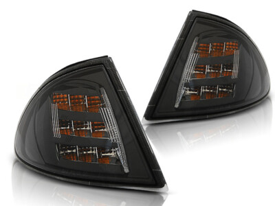 FRONT INDICATORS KPBM50 FOR BMW E46 1998 1999 2000 2001 BLACK LED | eBay