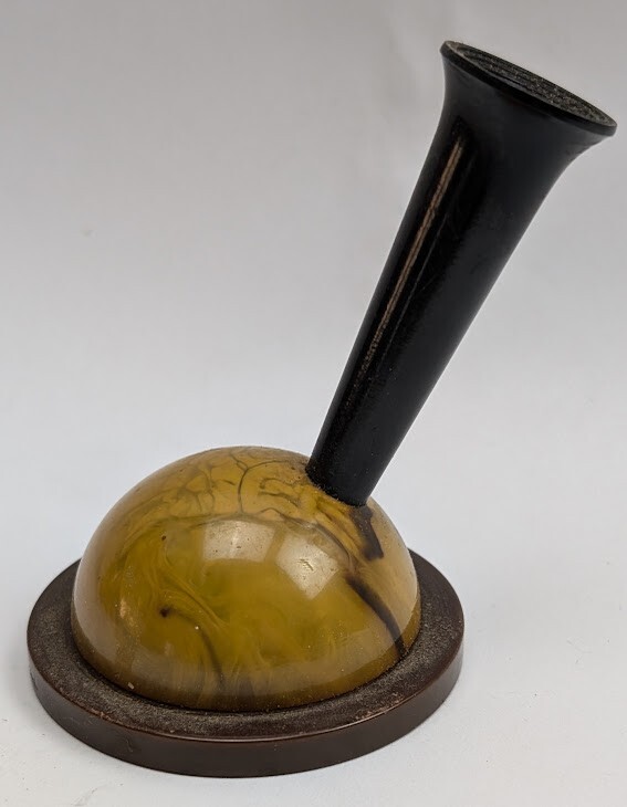 VINTAGE ART DECO BUTTERSCOTCH CARAMEL CATALIN BAKELITE PEN HOLDER - 1/2 ...