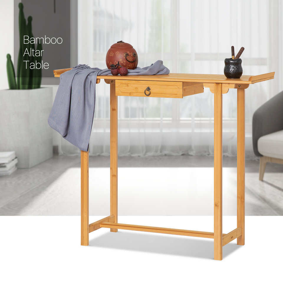 Bamboo Entryway Chinese Antique Oriental Altar Desk Home Console Table ...