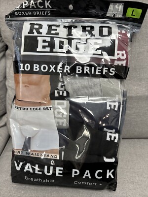 Retro Edge Boxer Briefs 10 Pack | eBay