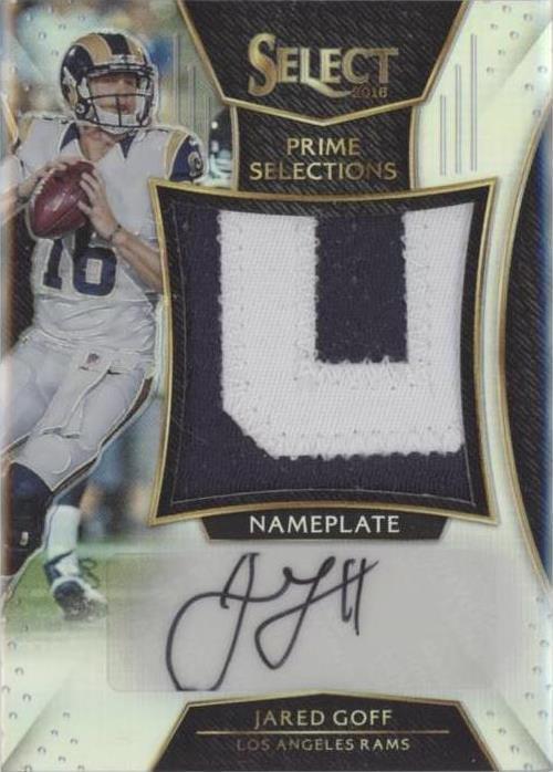 2016 Panini Select - Prime Selections Jared Goff #PS-JG Prizm Nameplate ...
