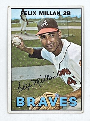 Felix Millan 1967 Topps RC #89 Sports MLB Atlanta Braves Vintage ...
