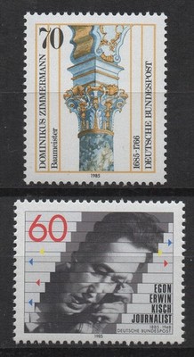 Germany 1985 Sc# 1439+1442 Mint MNH Egon Erwin Kisch, Dominikus ...