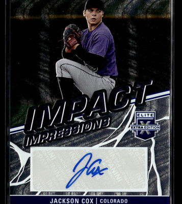 Jackson Cox 2023 Elite Extra Edition Impact Impressions Auto | eBay