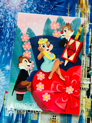 2024 Disney Parks Starring Clarice, Chip & Dale 5x7" Postcard Ann Shen ...