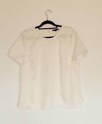 Basque White Satin Top Size 16 | eBay Australia