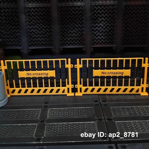 2X 1/18 Road Fence Road Traffic Barrier Warning For 3.75'' Action ...
