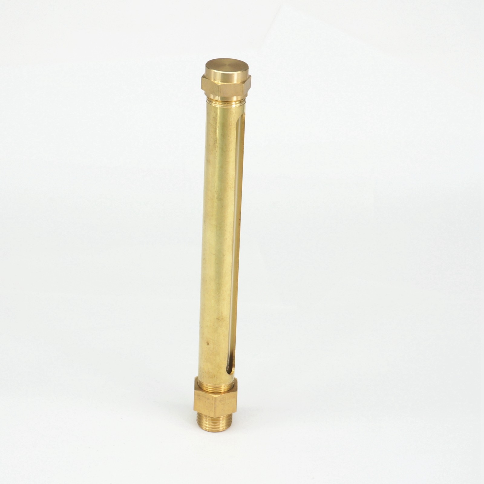 3/8" BSP 150mm Lube Devices Brass Oil Level Gauge Indicator Sight Glass ...