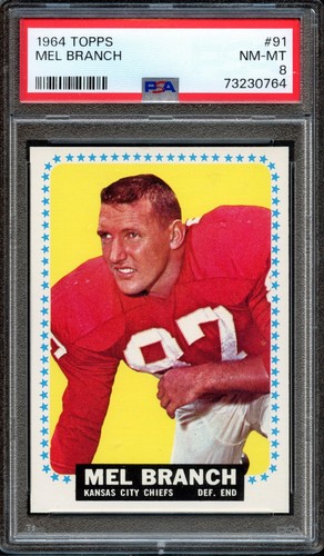 FB - 1964 Topps - #91 - Mel Branch - PSA 8 - NM-MT | eBay