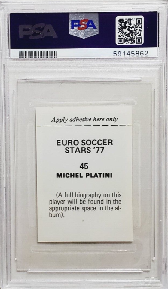 1976-1977 FKS Euro Soccer Stars #45 Michel Platini Soccer Card PSA 8 NM ...