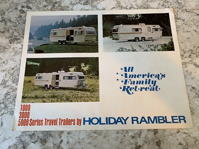 '74 Holiday Rambler Camper Trailer Vintage Sales Brochure Folder 1000 ...
