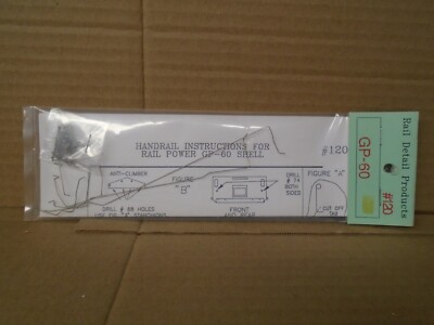 HO SCALE RAIL DETAIL PRODUCTS METAL HANDRAIL KIT #120 FOR RAIL POWER GP ...