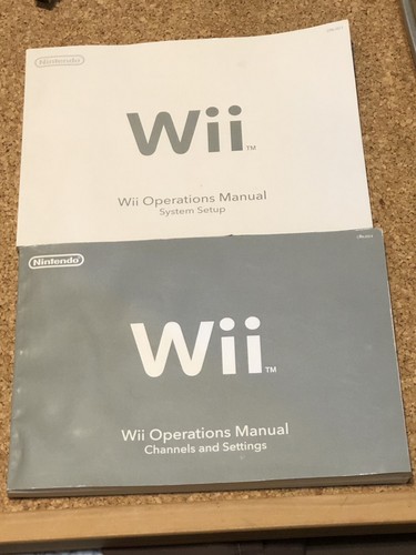Nintendo Wii User Guides Operations Manual System Setup & Channels and ...