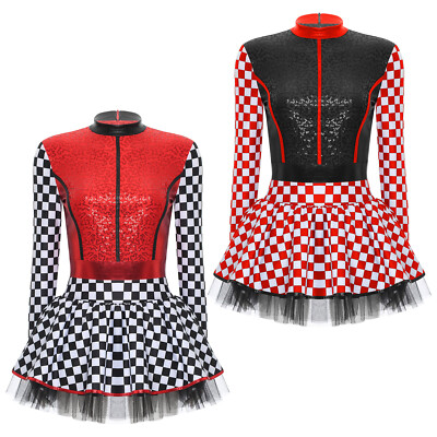 Womens Speed Car Driver Racing Costume Dresses Dress Mini Halloween ...