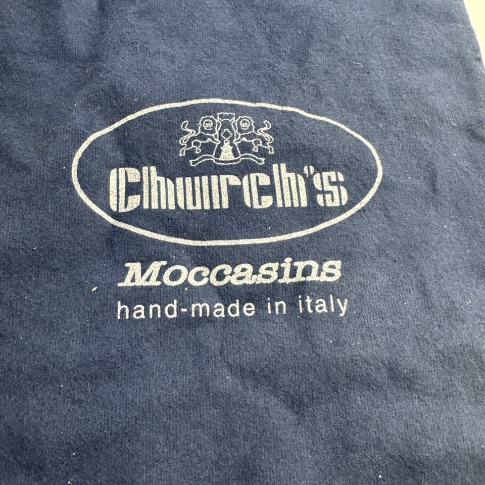 Vintage Two Church's brand blue fabric shoe dust bags Hand - Made In ...