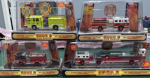 Code 3 fire engine die cast collectible. Limited edition. Set of 4. 1 ...