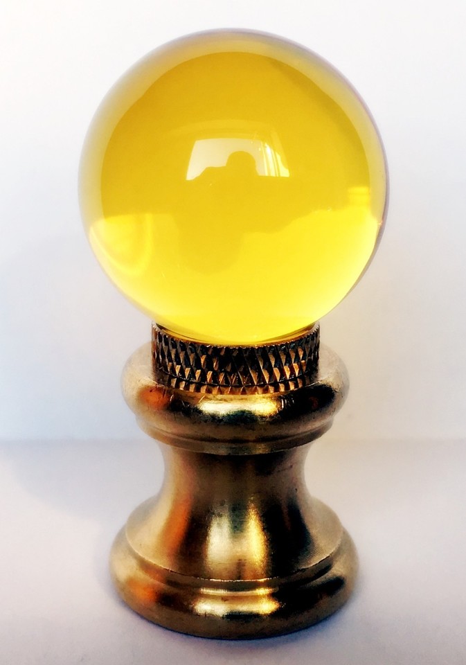 LAMP FINIAL-GLASS ORB LAMP FINIAL-LITE AMBER | eBay