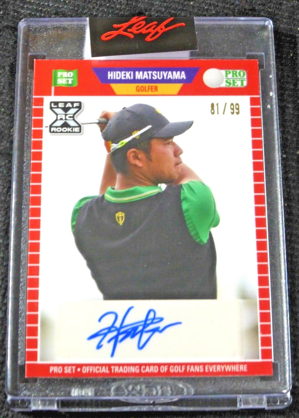 2021 Leaf Pro Set Hideki Matsuyama Auto Signed #d/99 Autograph PSA20 ...