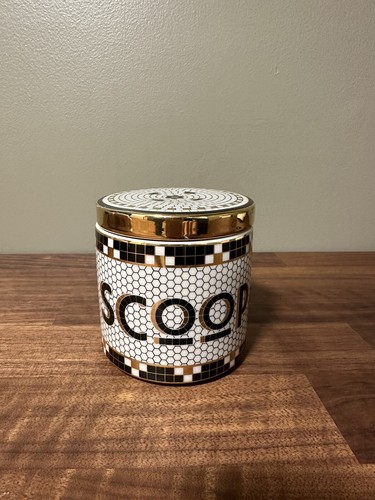 ANTHROPOLOGIE Bistro Tile Scoop Du Jour Canister - RARE | eBay