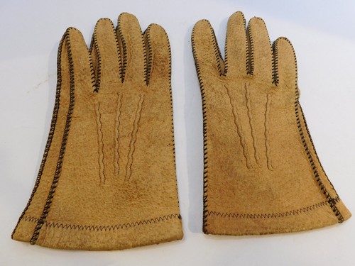 DESIGNER MEN'S CAMEL LEATHER EVERYDAY GLOVES UNLINED SIZE MEDIUM | eBay