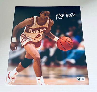 Spud Webb signed Atlanta Hawks 11x14 photo autographed #2 Beckett ...