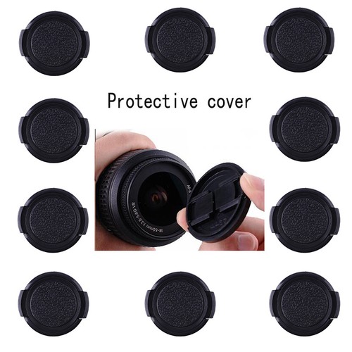 50 x 49mm Plastic Snap On Front Lens Cap Cover For SLR DSLR Camera DV ...