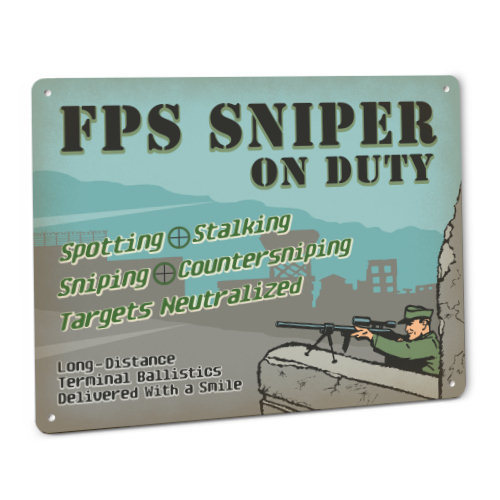 FPS Sniper On Duty Sign Gamer 3D Shooter Console Game Online Combat ...