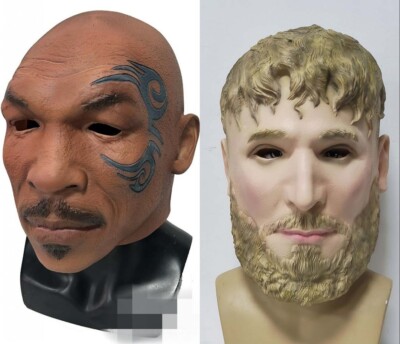 Masquerade Halloween Latex Jack Paul Mike Tyson Mask Carnival Party ...