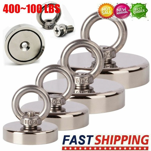 Up to 1000LBS Fishing Magnet Kit Strong Neodymium Pull Force Treasure ...