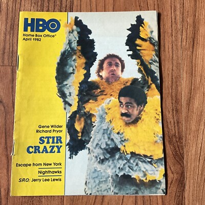Vintage HBO Guide Magazine April 1982 Richard Pryor Gene Wilder Stir ...