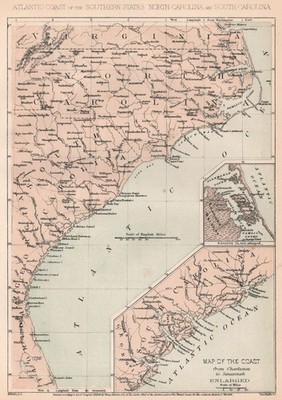 US CIVIL WAR. Atlantic Coast Virginia-Florida; Charleston-Savannah 1864 ...