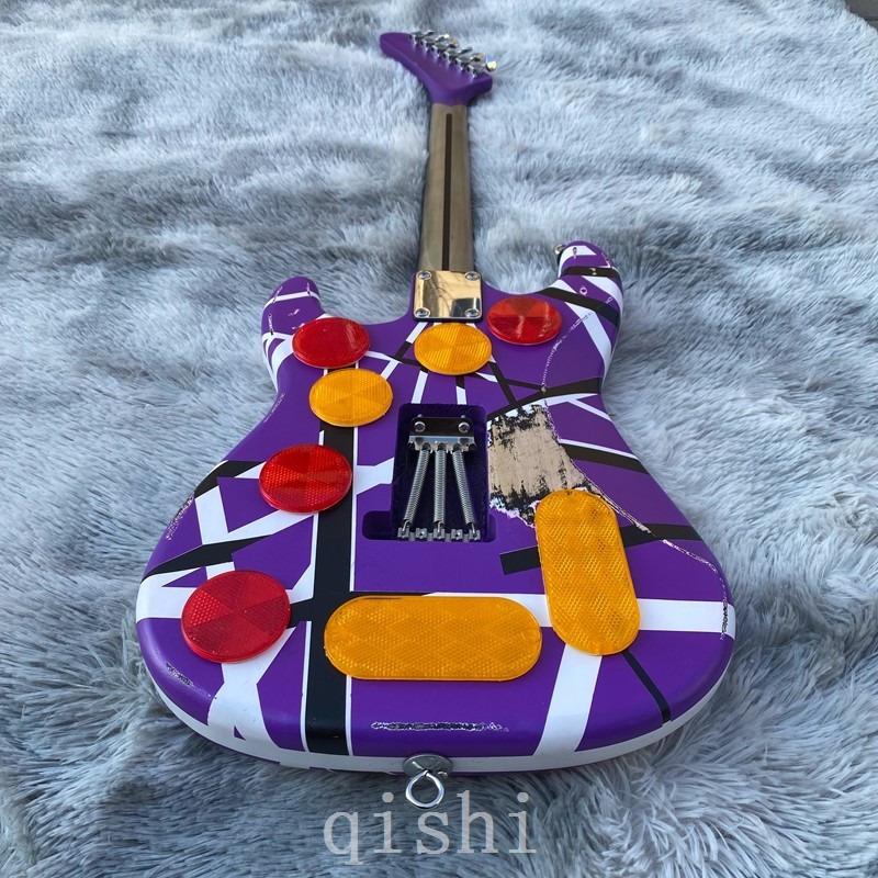 frankenstein electric guitar purple color eddie van halen guitar 5150 ...