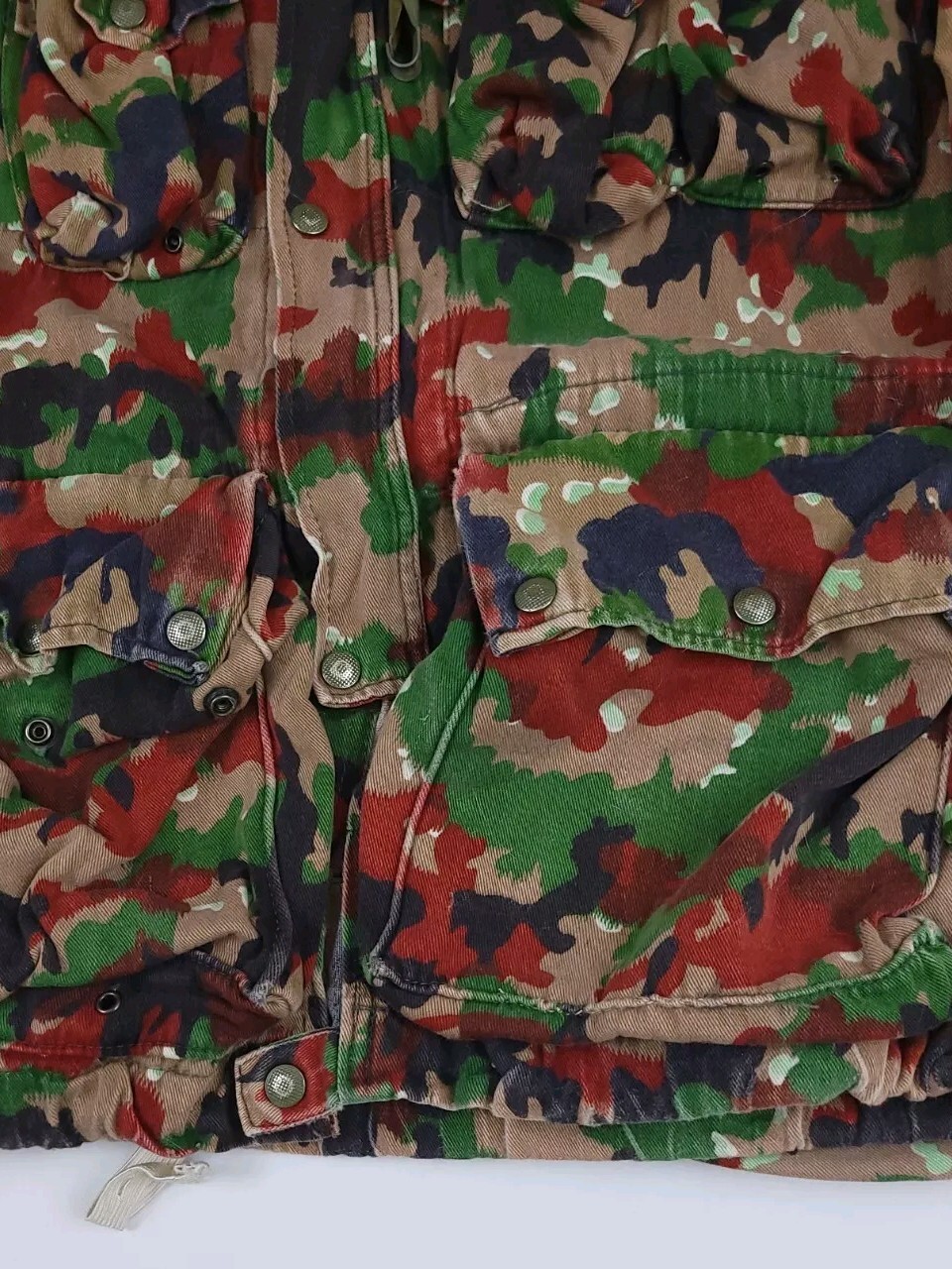 Vintage Swiss Army Camouflage Cargo Tech Military Jac… - Gem