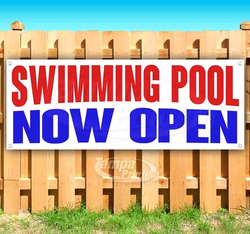 SWIMMING POOL NOW OPEN Advertising Vinyl Banner Flag Sign Many Sizes | eBay