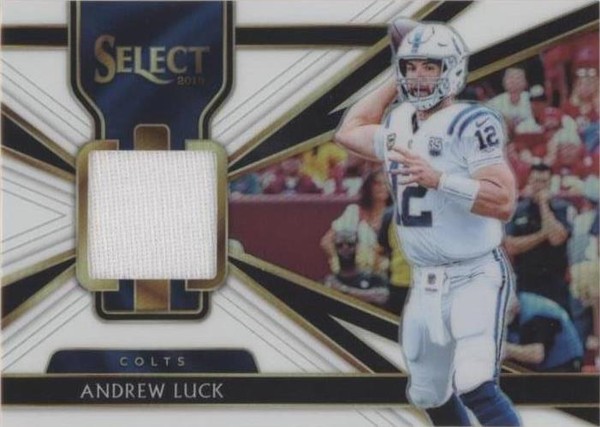 2018 Panini Select - Select Swatches White Prizm #42 Andrew Luck /75 ...
