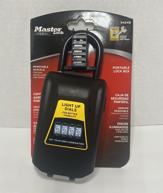 Master Lock 5424D Set Your Own Combination With Light up Dials 6 Key ...