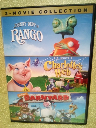 (1-414) "3 MOVIE COLLECTION: 'RANGO' / 'CHARLOTTE'S WEB' / 'BARNYARD ...