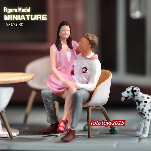 2pc 1/87 Sitting Couple Scene Miniatures Doll Figure For Cars Vehicle ...