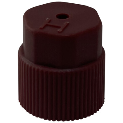 (10) A/C Compressor Valve Cap Service Port Cap R-134a Red High Side 8 x ...