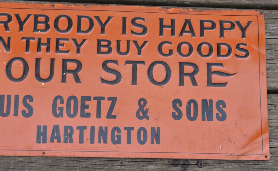 Vintage Louis Goetz & Son HARTINGTON NEBRASKA TIN General Store ...