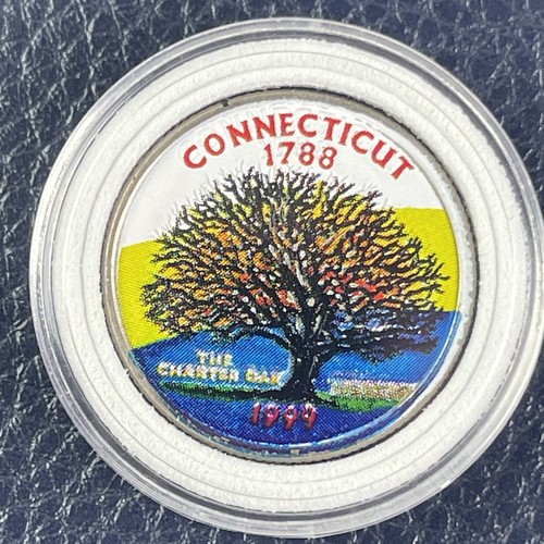 1999 P Connecticut Statehood Commemorative Quarter Painted Reverse | eBay