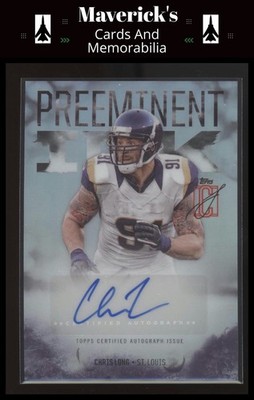2024 Topps Signature Class #PI-CL Chris Long Preeminent Ink Autographs ...