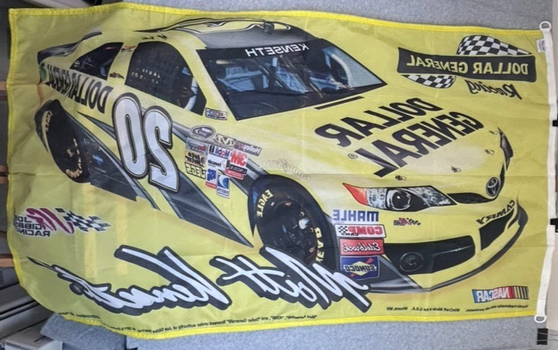 MATT KENSETH NASCAR Flag #20 Yellow Dollar General 3 x 5-foot Racing ...