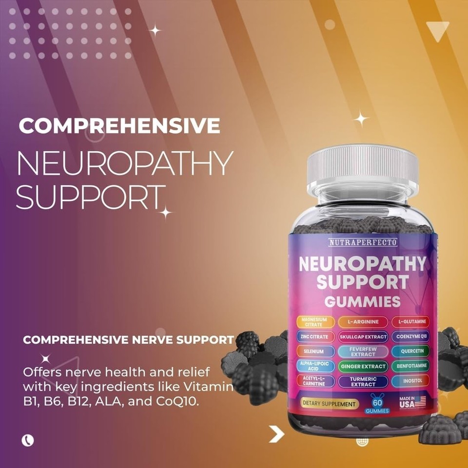 Sugar Free Neuropathy Support Gummies for Nerve – Enhanced Nerve Health ...