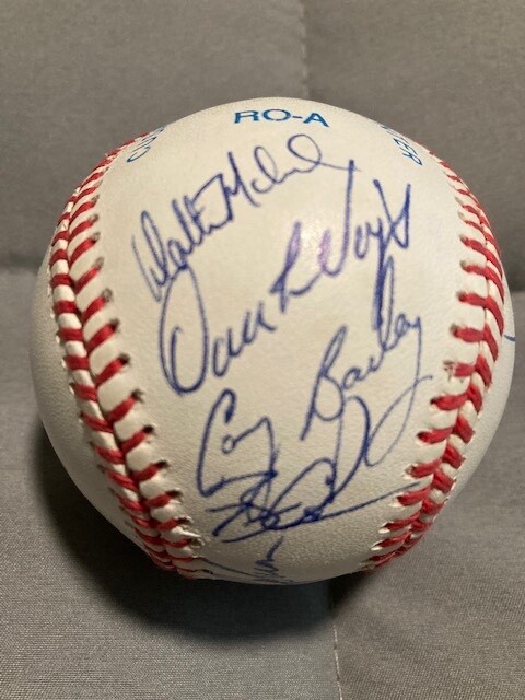 BOSTON RED SOX Multi-Signed Team OAL Baseball 1990s Butch Hobson, Rick ...