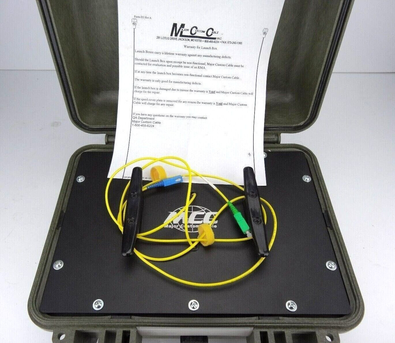 Major Custom Cable MCC Cable Launch Box Mini SM SCA/SCU OTDR | eBay