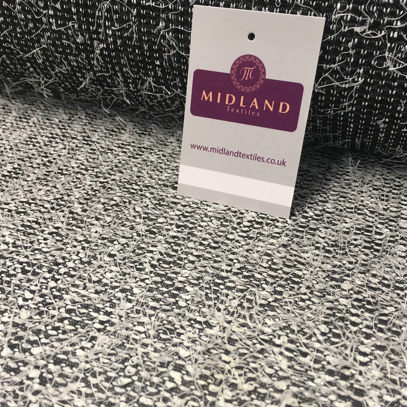 Black and White Hairy loose Thread knitted fabric 58" Wide MR997 | eBay UK
